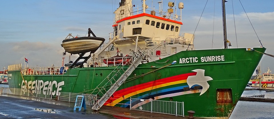 What was the name of the Greenpeace ship that sunk in July 1985?